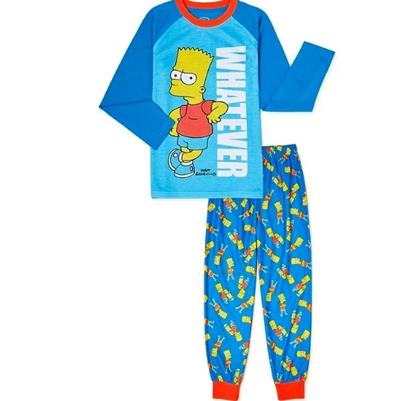 Simpsons | Pajamas | Nwt Boys The Simpsonsbart Simpson 2 Piece Pajama ...